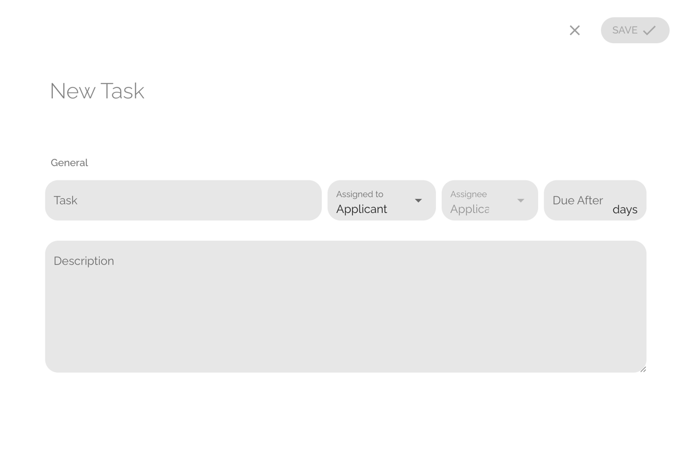 How to create an Applicant Checklist: Application
